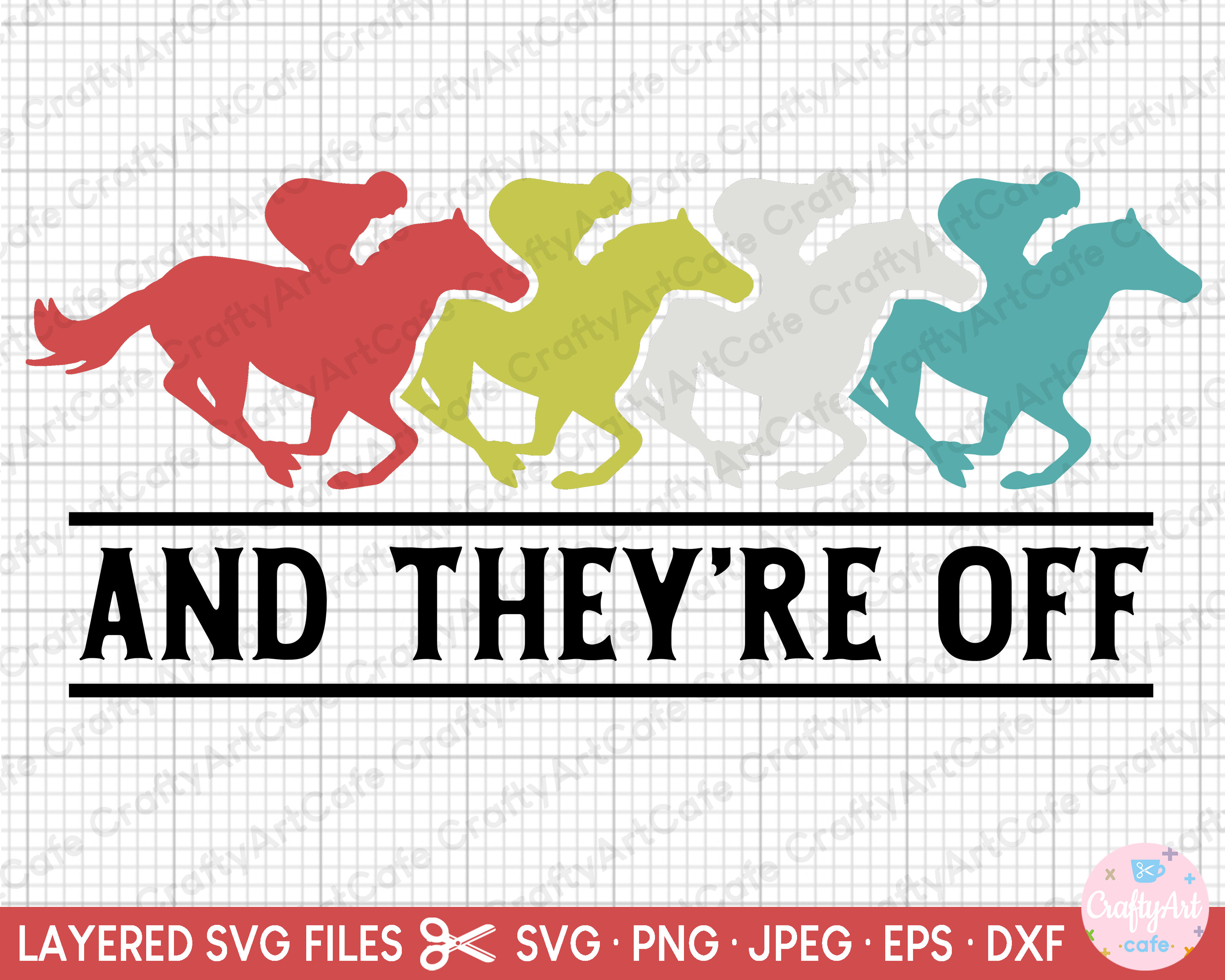 Horse Racing Svg and They're Off - Etsy