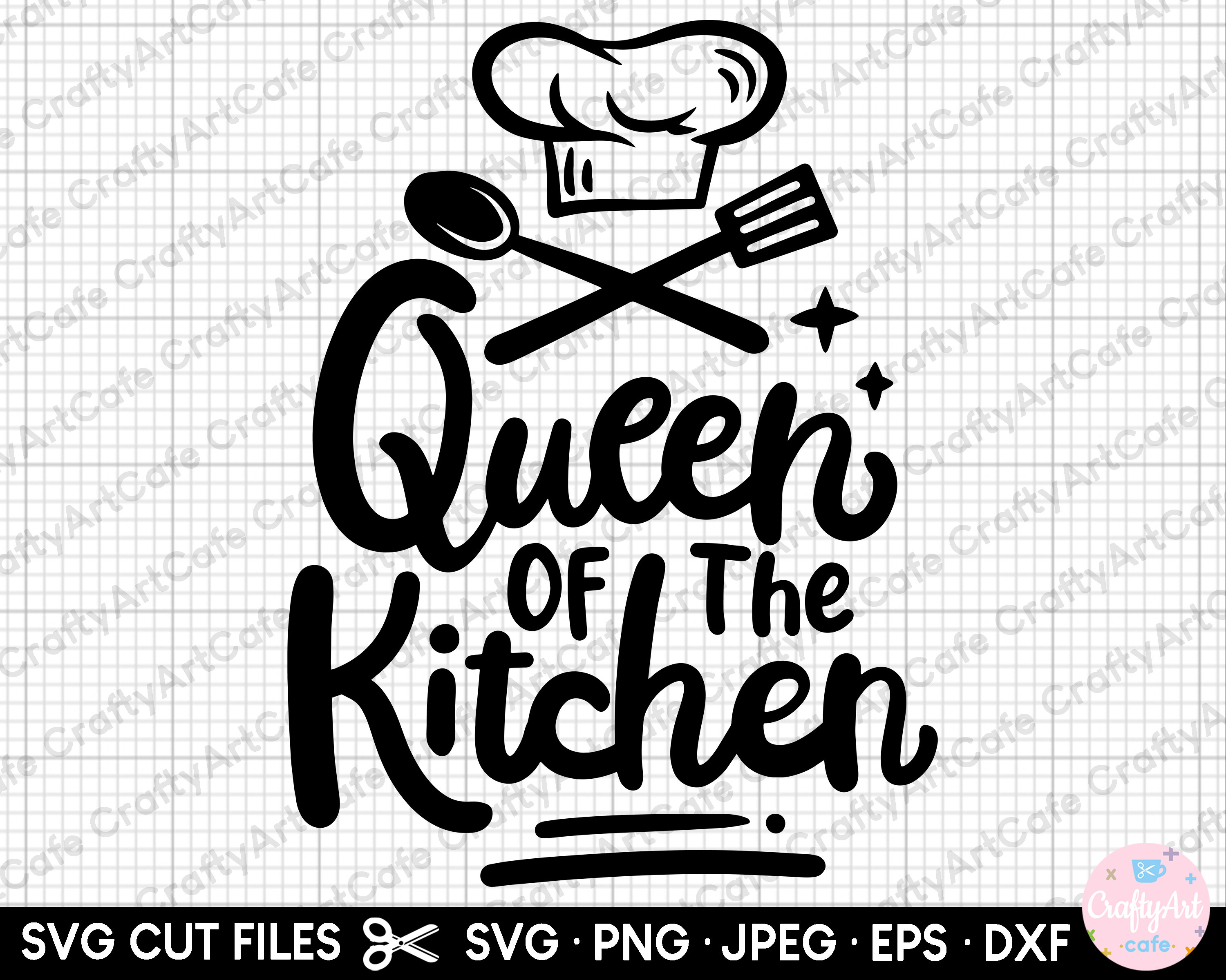 Kitchen Svg Png Eps Dxf Cut File Cricut Queen of the Kitchen - Etsy