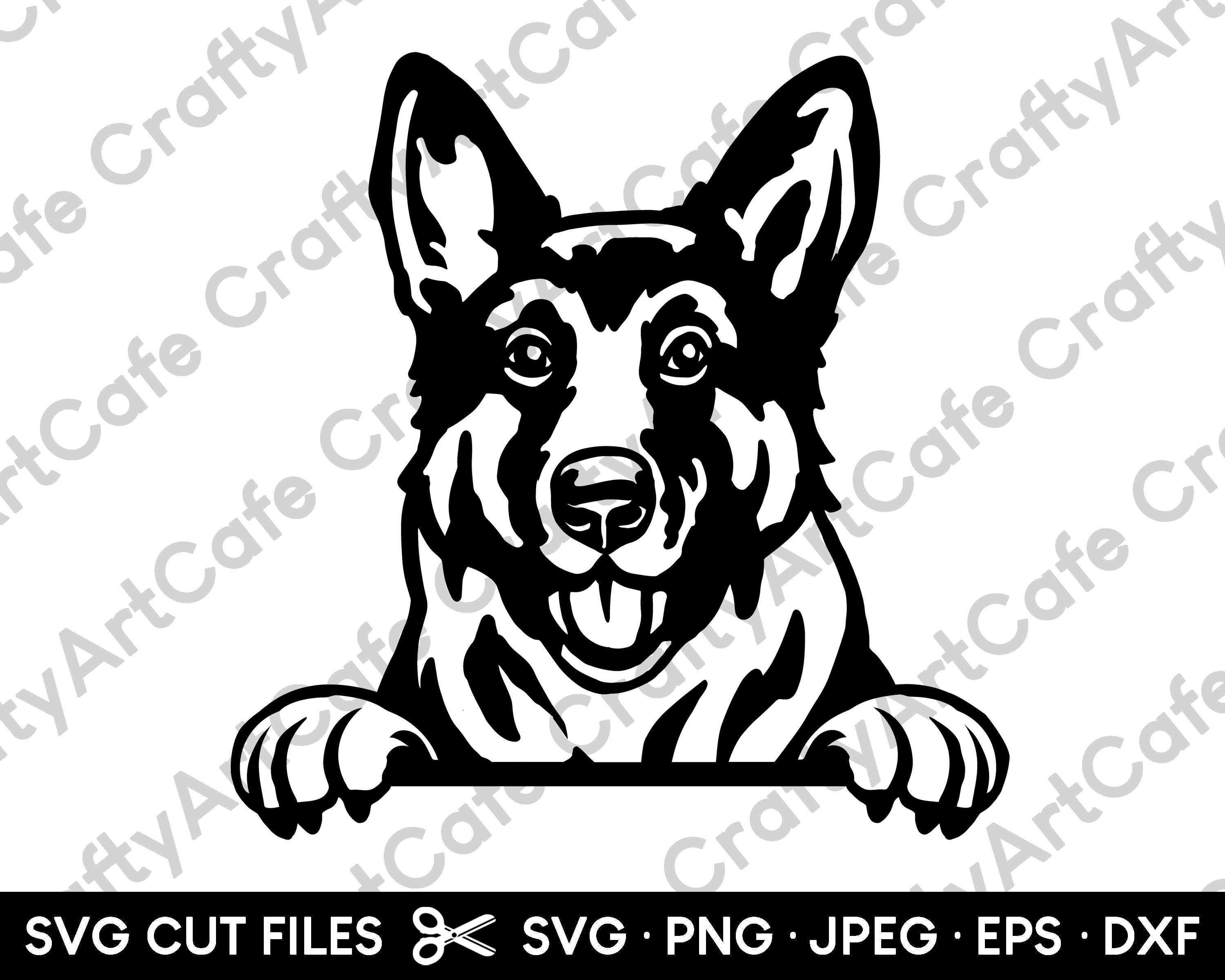 German Shepherd Svg for Cricut German Shepherd Peeking Svg Png - Etsy