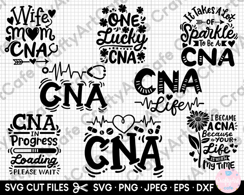 Cna Svg Bundle for Cricut Cna Png Bundle - Etsy