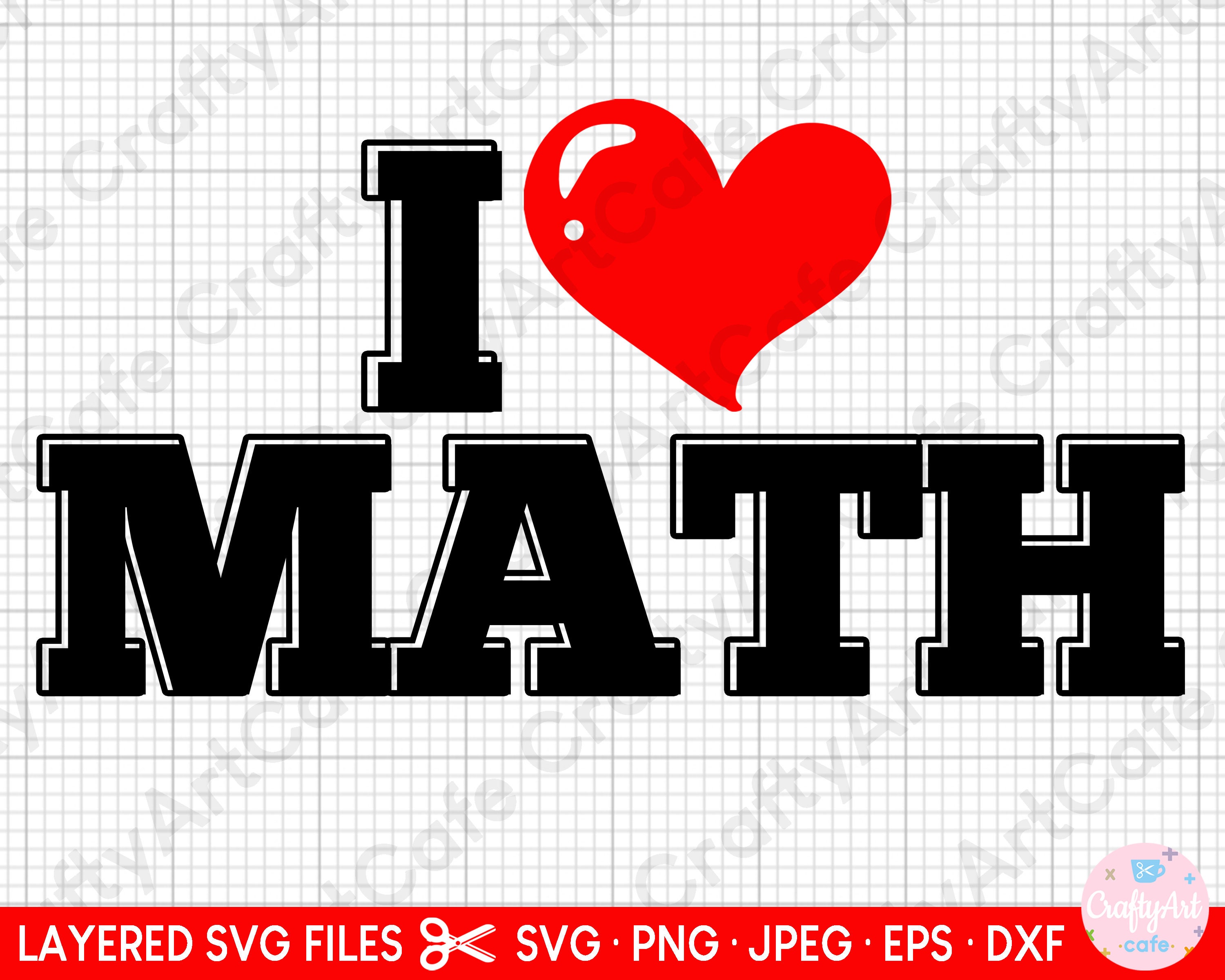 I Love Math SVG - Etsy