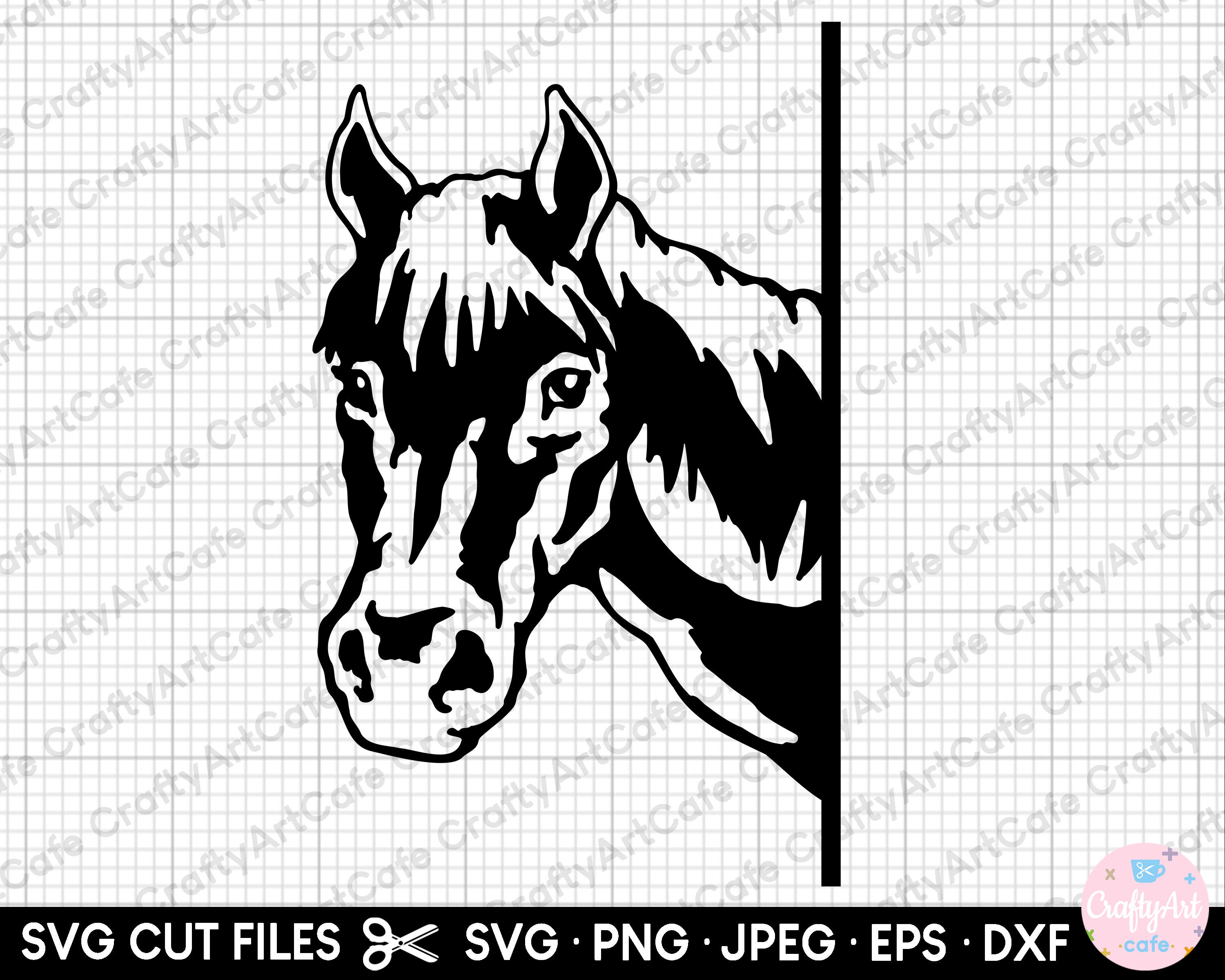 Horse Peeking Svg - Etsy