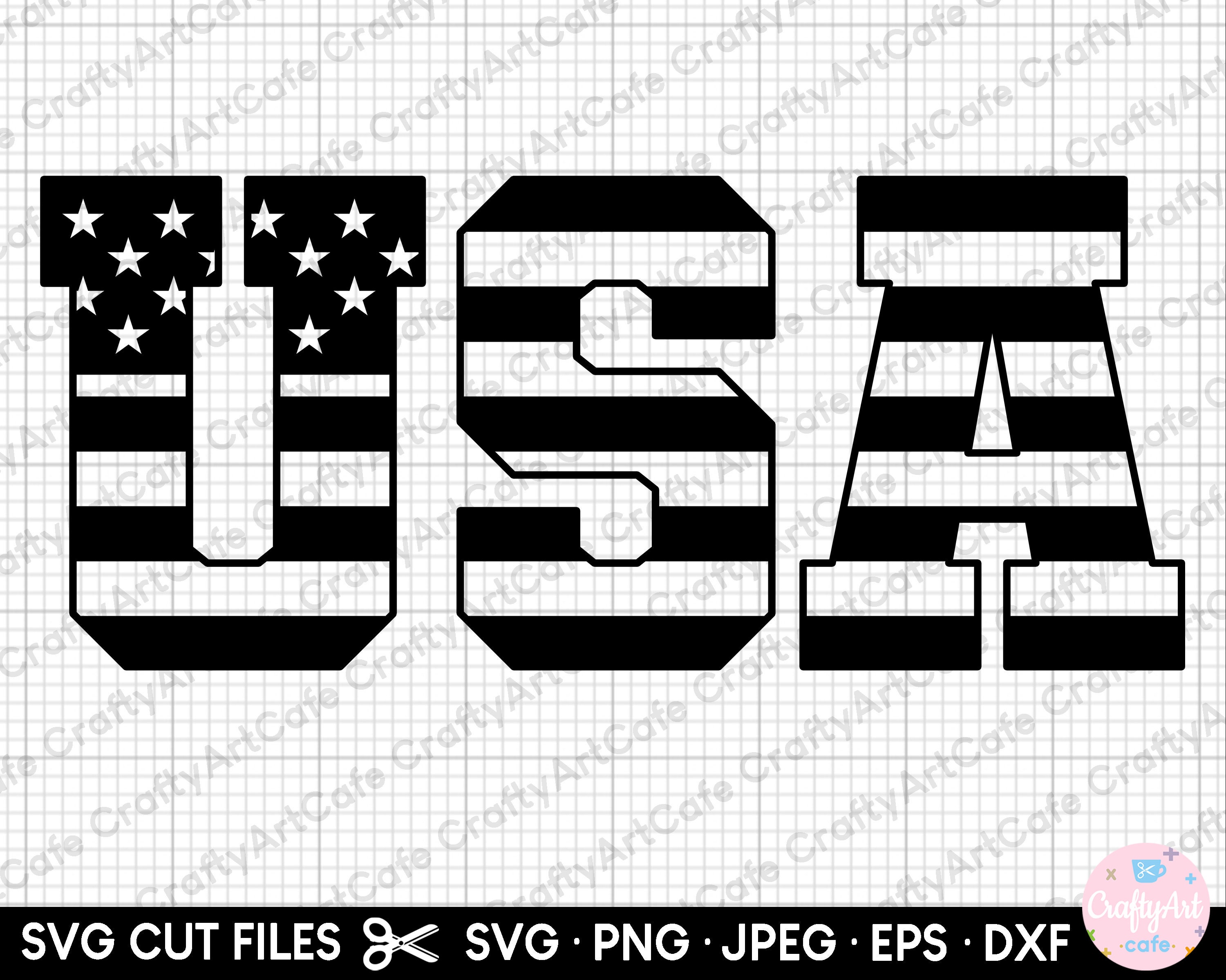 Usa Svg Usa Png Usa Eps Usa Dxf Usa Vector Cut File for Cricut ...