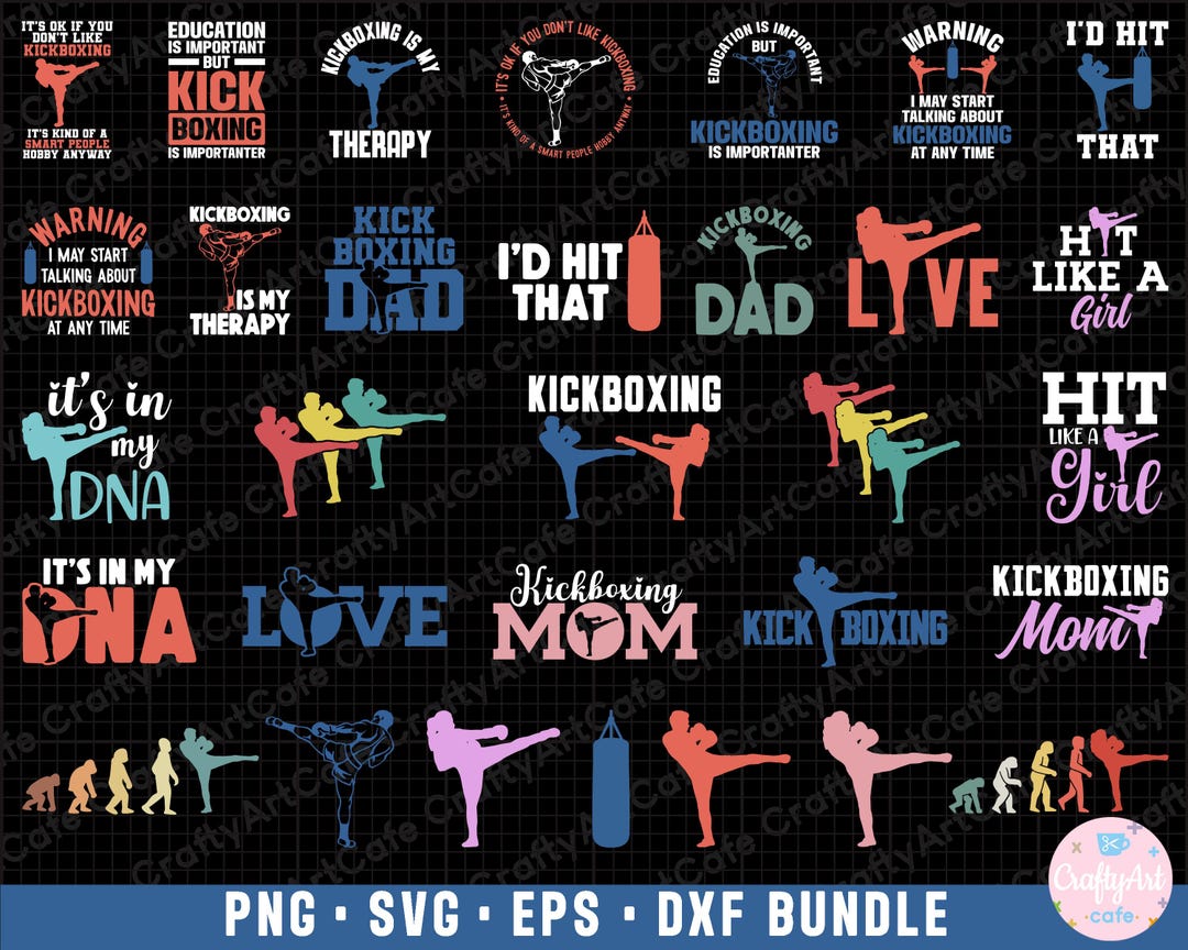 Kickboxing Png Kickboxing Svg Kickboxing Png Bundle Sublimination ...