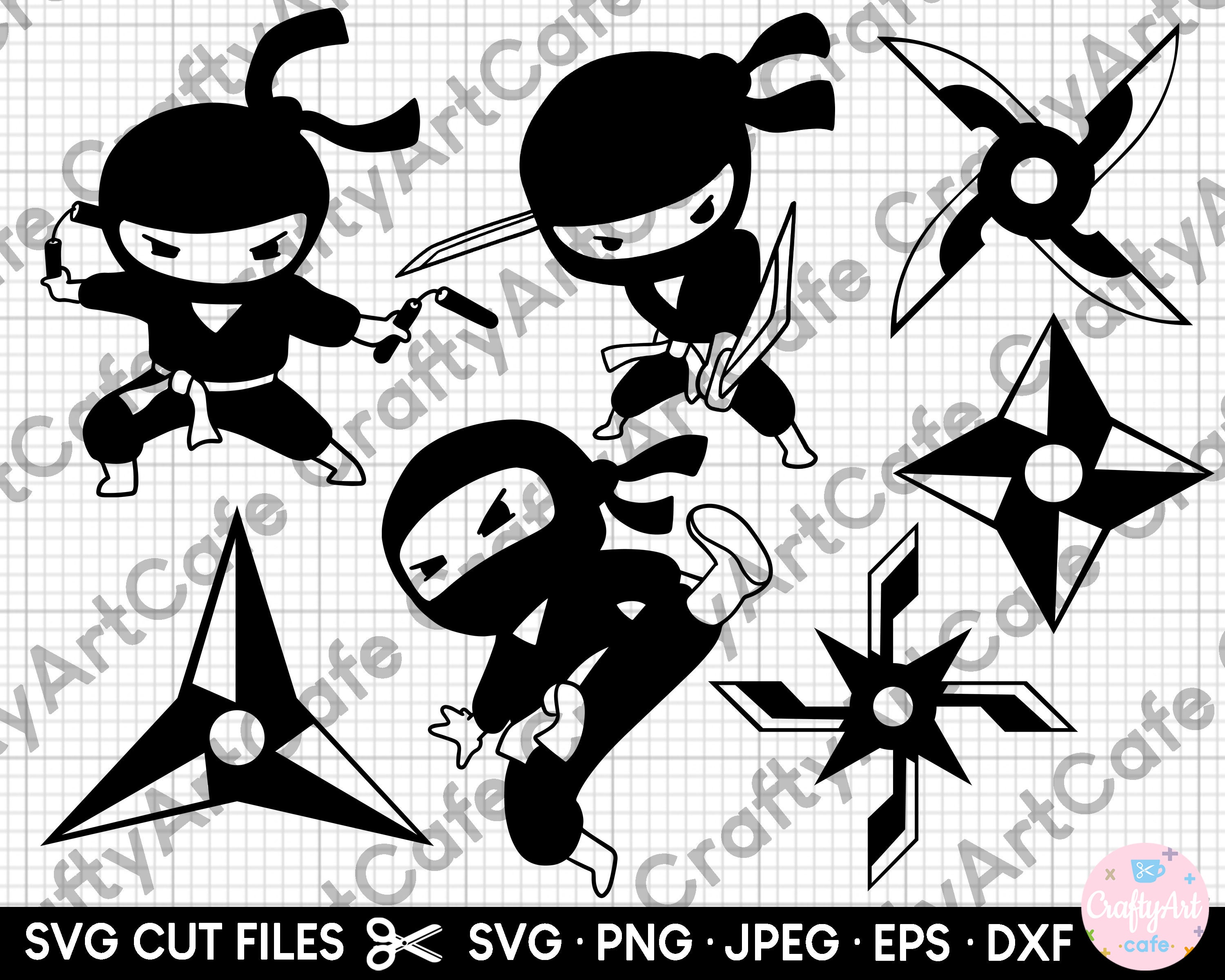 Ninja Svg Bundle for Cricut Ninja Clipart Bundle Ninja Png Bundle - Etsy