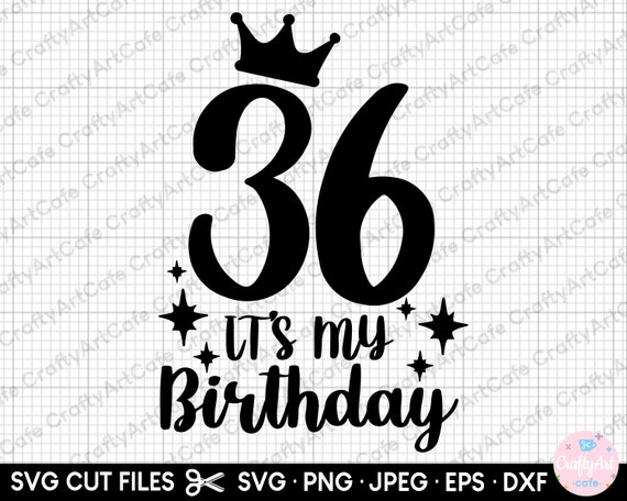 36th Birthday Svg 36 Years Old Svg 36th Birthday Png | Etsy