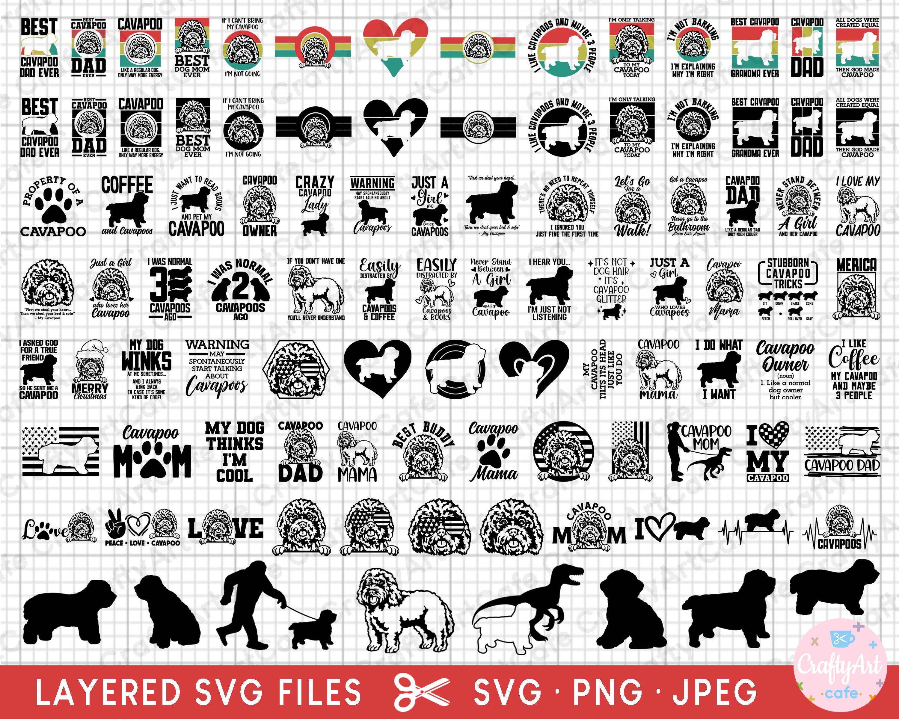 Cavapoo Svg Bundle Cavapoo Png Bundle Cavapoo Svg Cricut Shirt Peeking ...