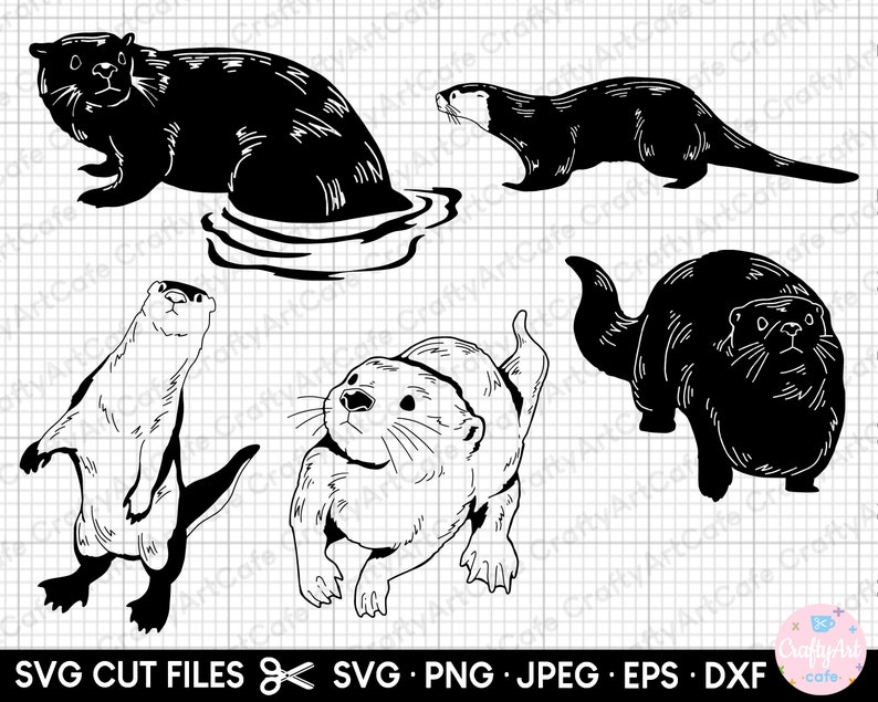 Otter Svg Bundle Otter Png Bundle Commercial Use - Etsy