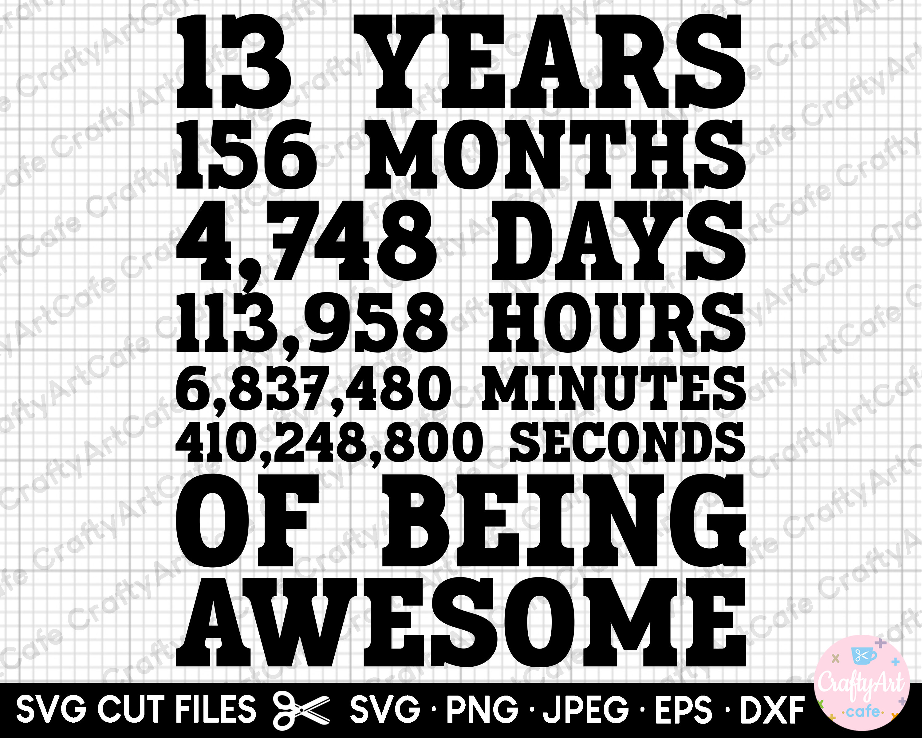 13th Birthday Svg 13 Years Old Svg 13th Birthday Png - Etsy