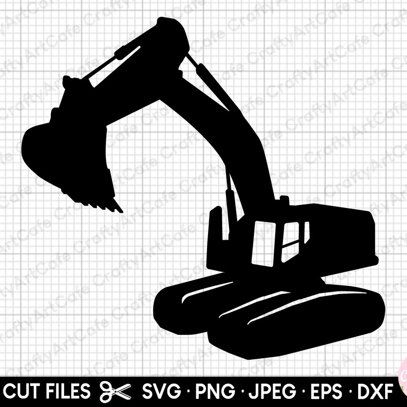 Excavator Free Svg - Etsy