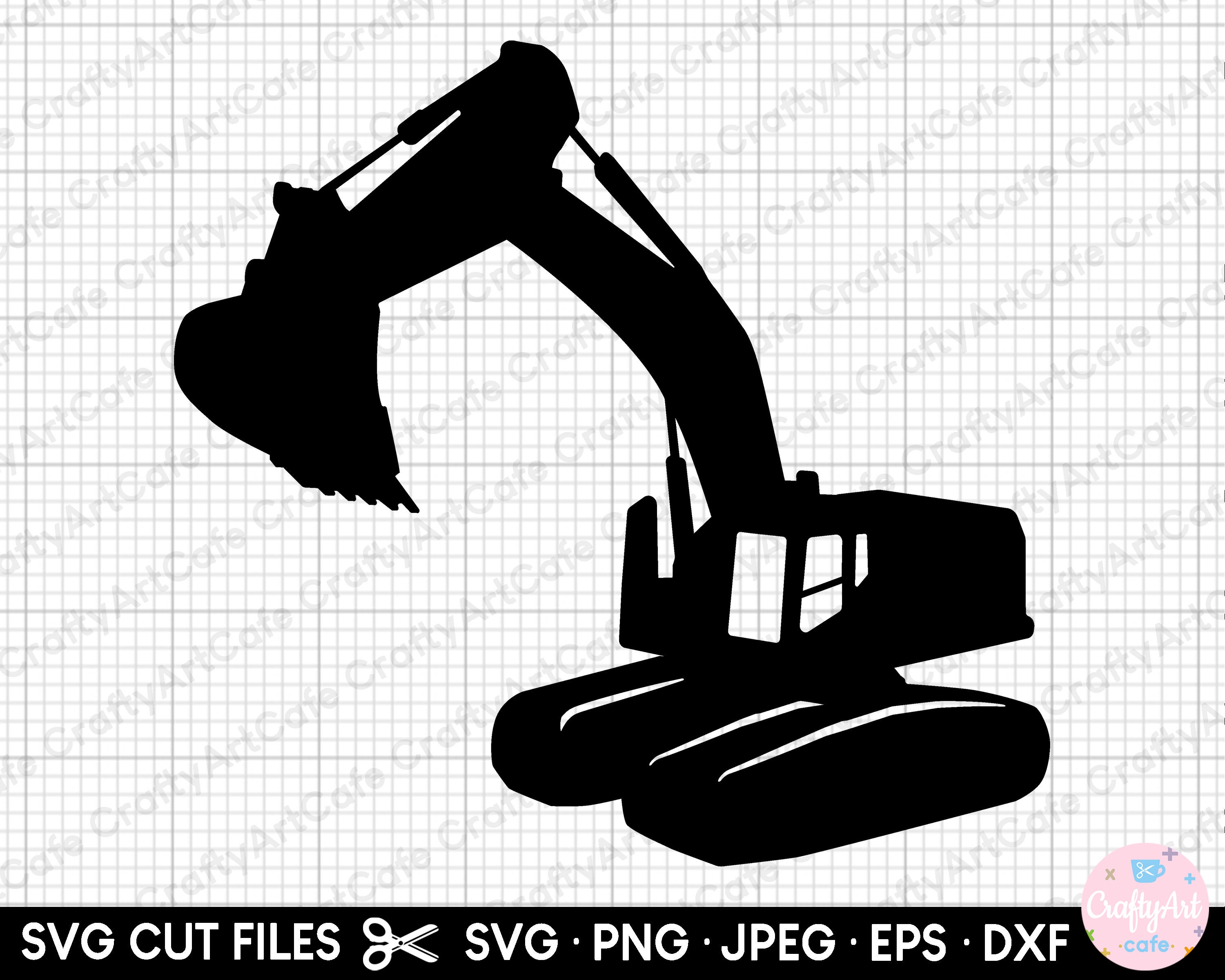 Excavator Svg Cut File Cricut Shirt Free Commercial Use, Excavator Png ...