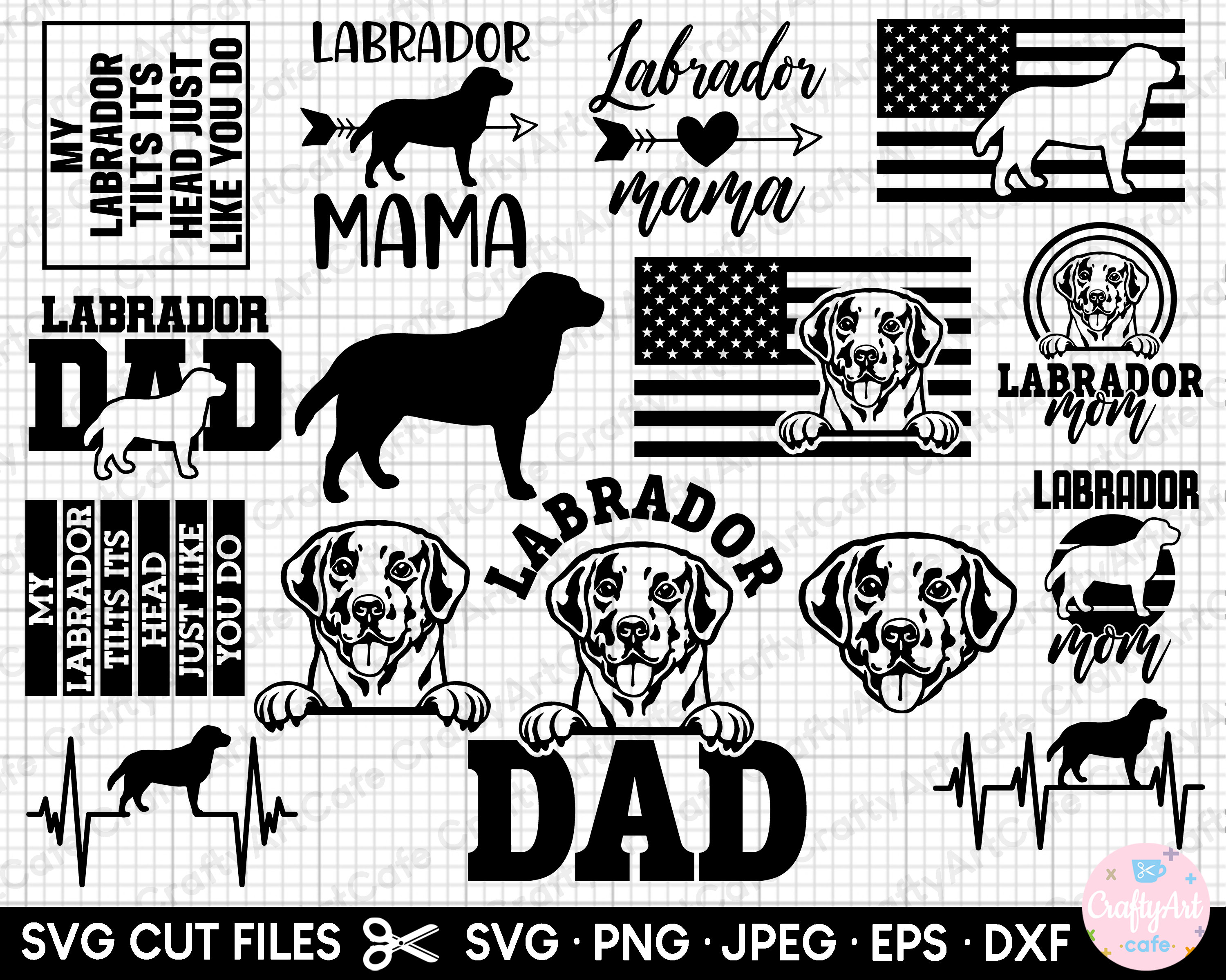 Labrador Svg Bundle Labrador Png Bundle Labrador Svg Cricut - Etsy