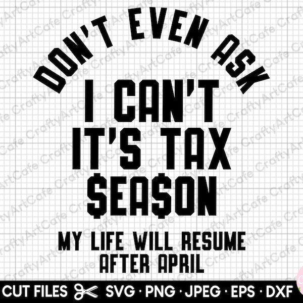 Tax Season Svg - Etsy