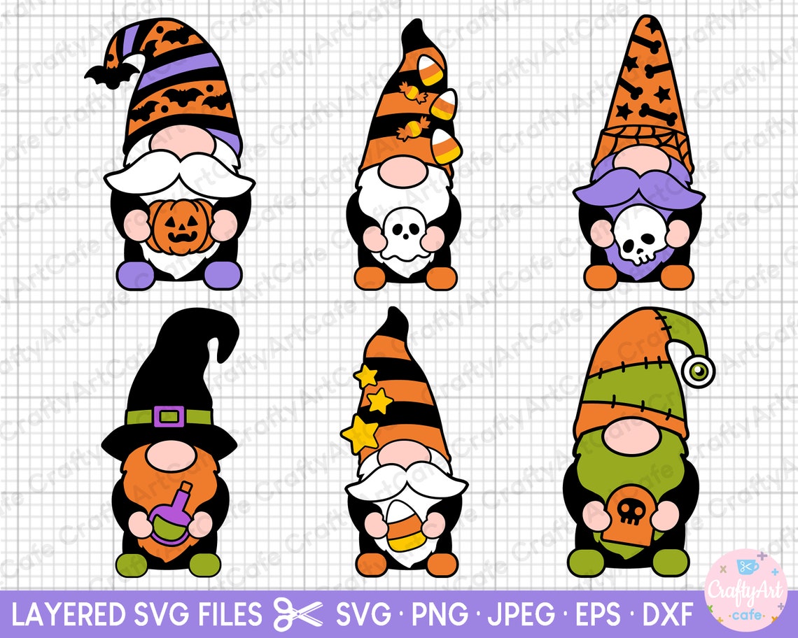 Halloween Gnome Svg Bundle Halloween Gnome Png Bundle Halloween Gnome ...