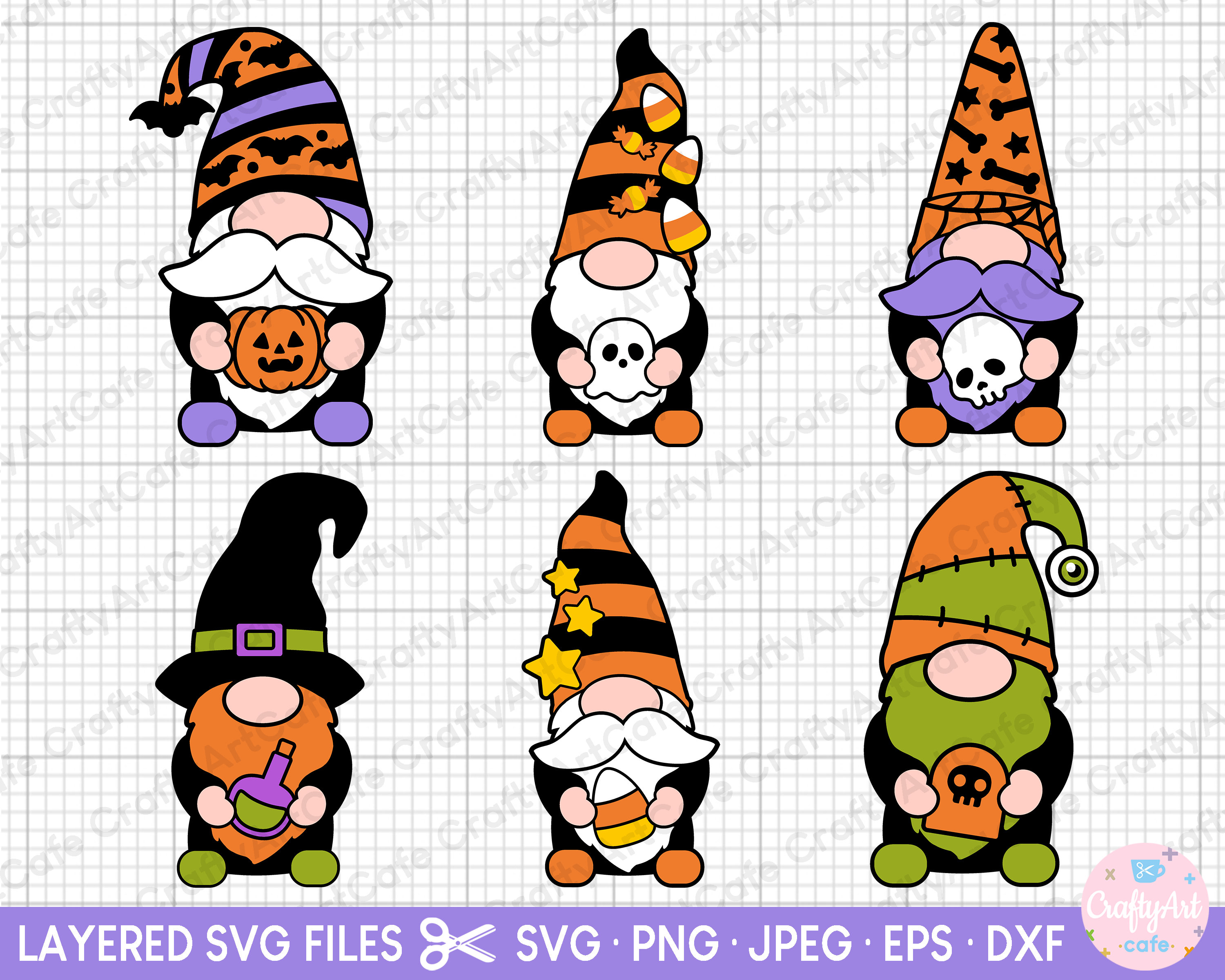 Halloween Gnome Svg Bundle Halloween Gnome Png Bundle Halloween Gnome ...