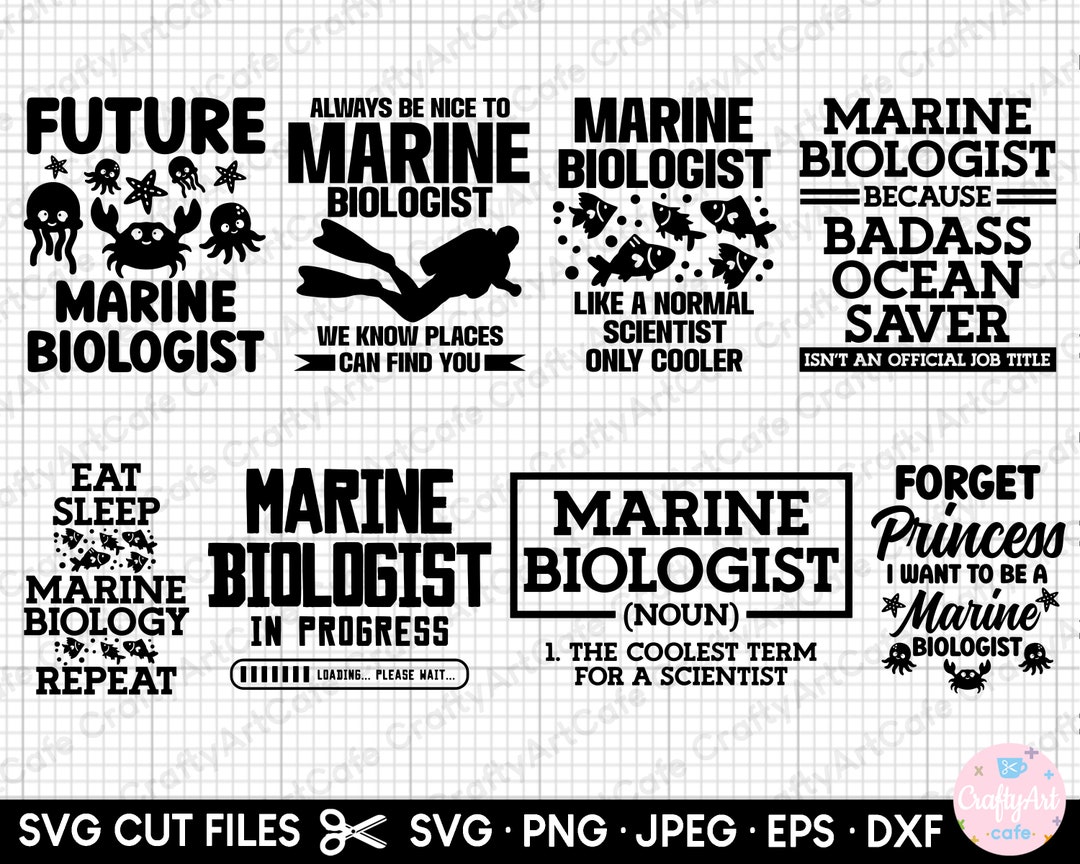 Marine Biologist Svg Bundle Cricut Marine Biologist Png Bundle Shirt ...