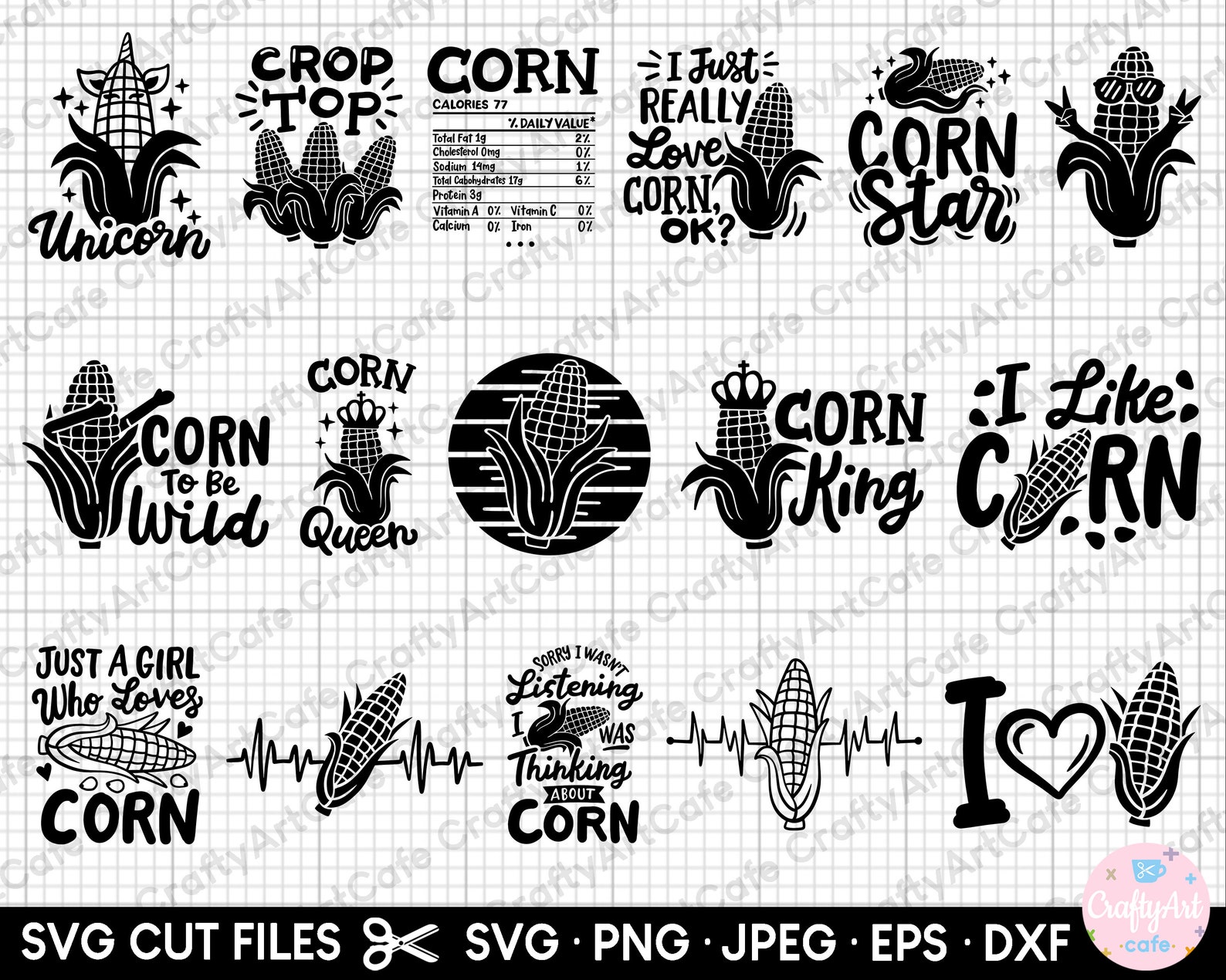 Corn Svg Bundle Corn Png Bundle Corn Farmer Svg Bundle Corn Lover Svg ...