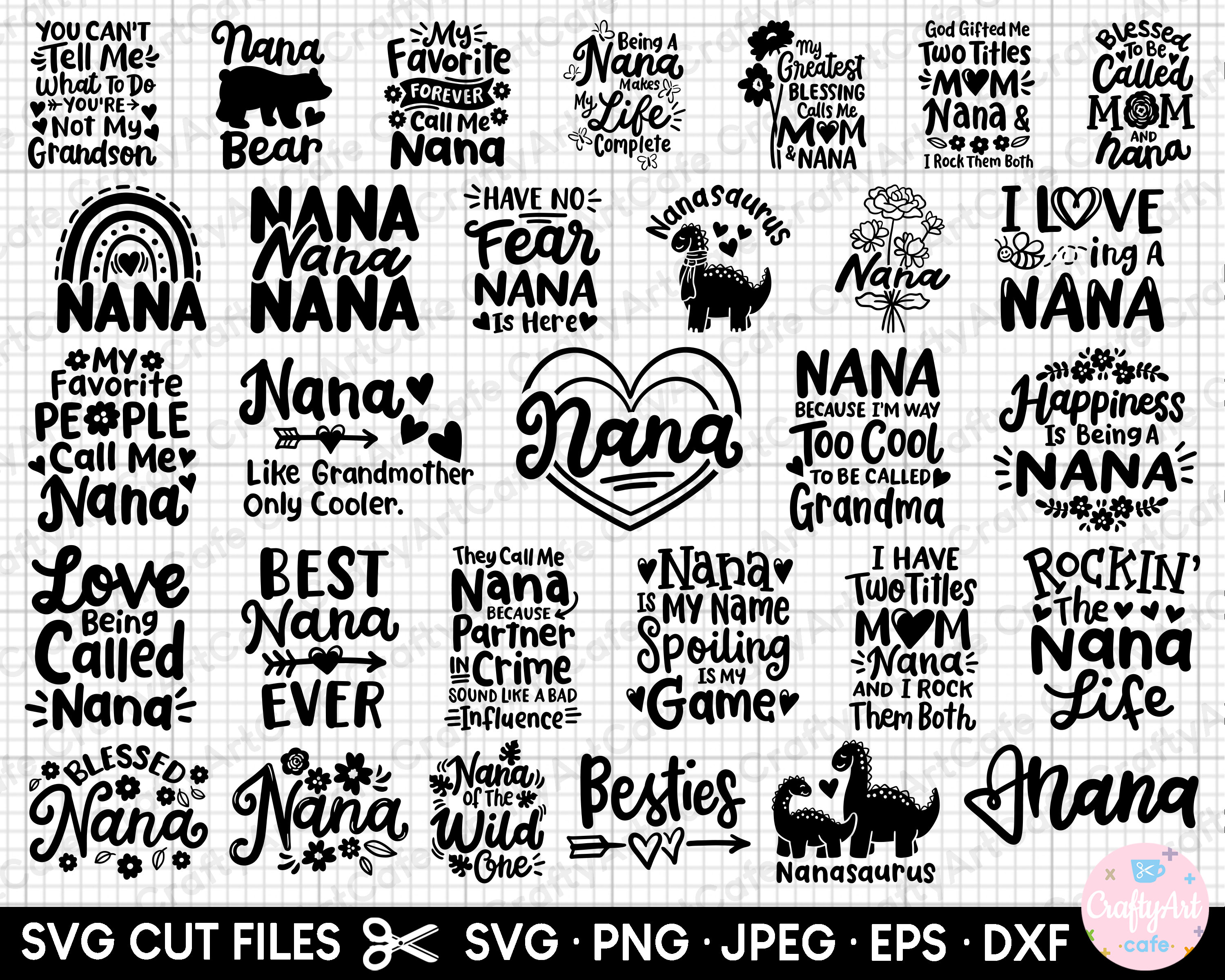 Nana Svg Bundle Nana Png Bundle Nana Cut File Cricut Shirt Design ...