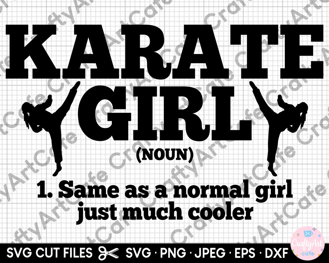 Karate Girl Svg for Cricut Karate Girl Png Karate Girl Definition Svg ...
