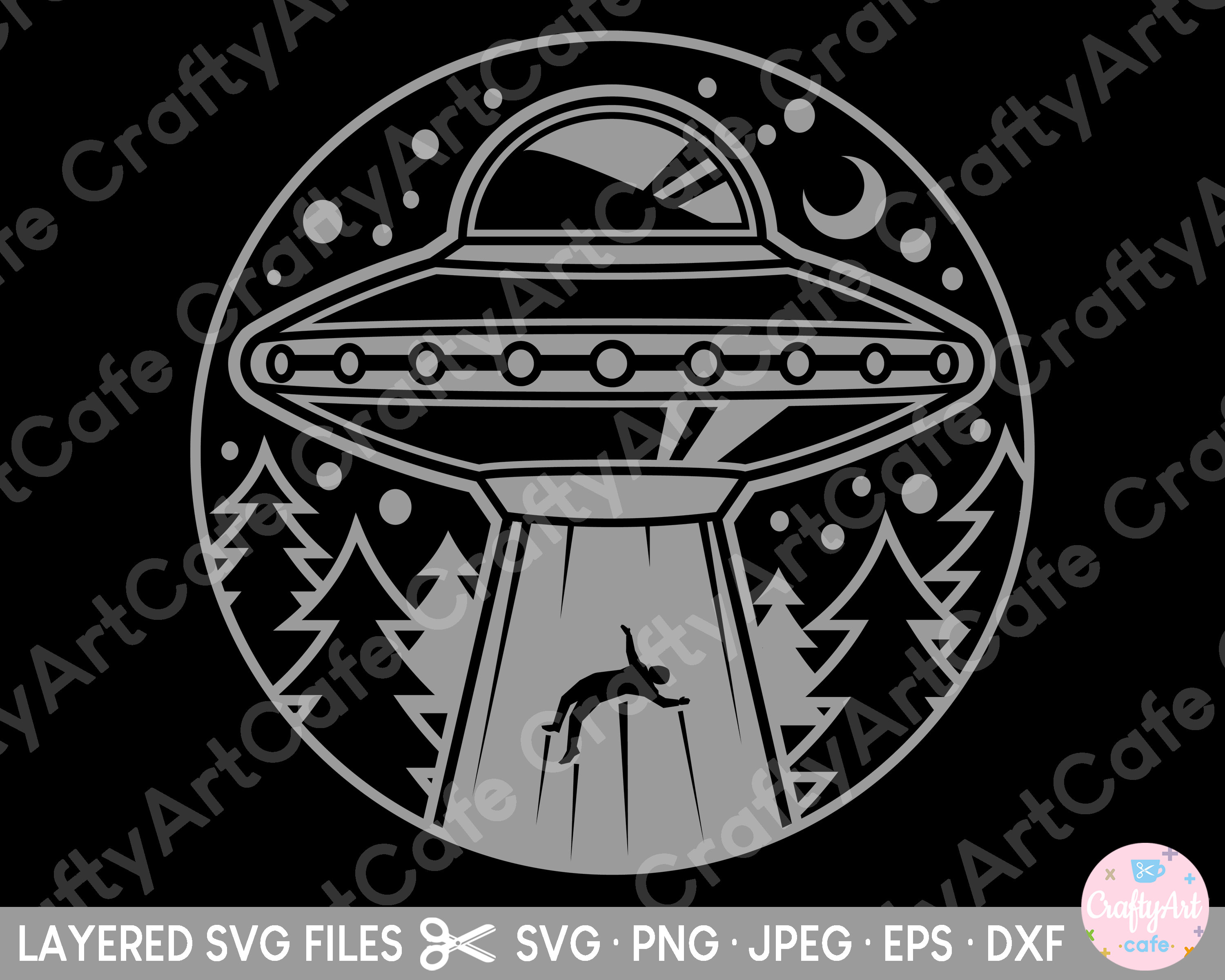 Ufo Svg for Cricut Cut File Png Eps Dxf Clip Art - Etsy