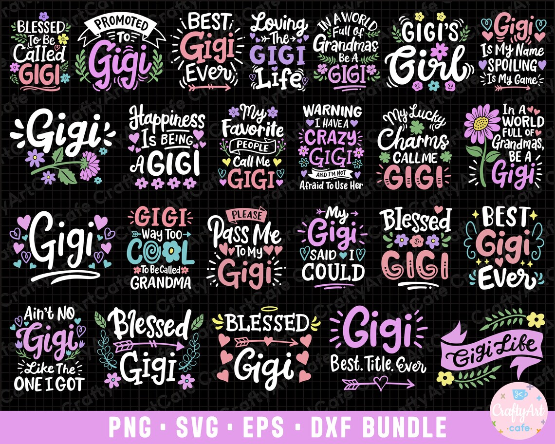 Gigi Png Gigi Svg Gigi Png Bundle Sublimination Free Commercial Use ...