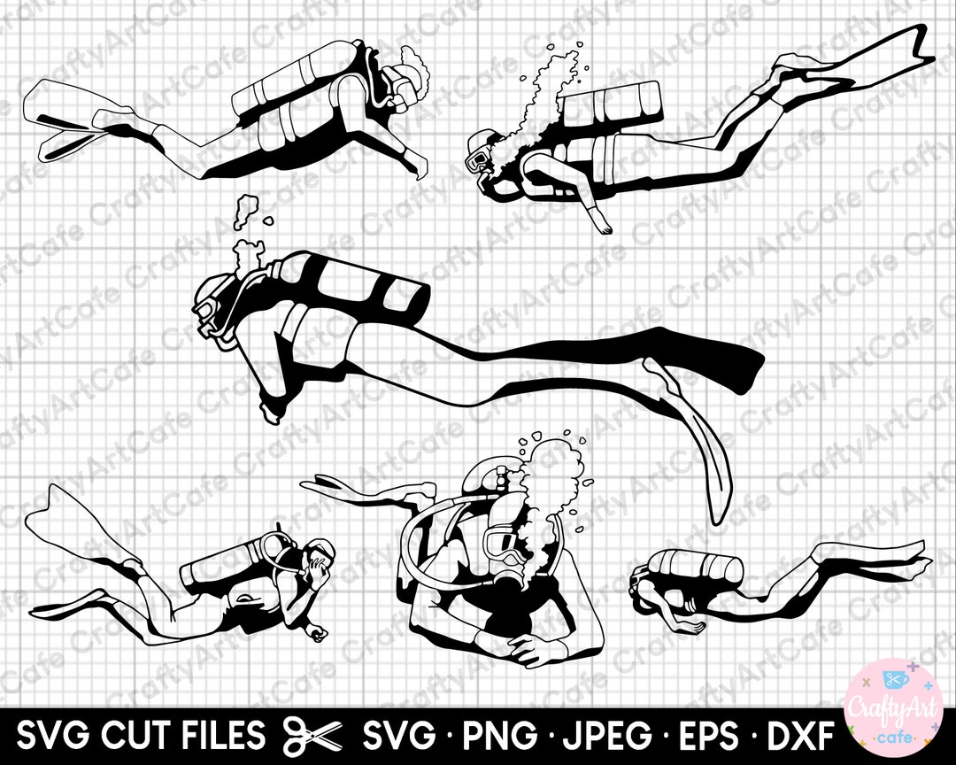 Diver Silhouette Diver Svg Bundle Diver Png Bundle Diver Clipart Diver ...
