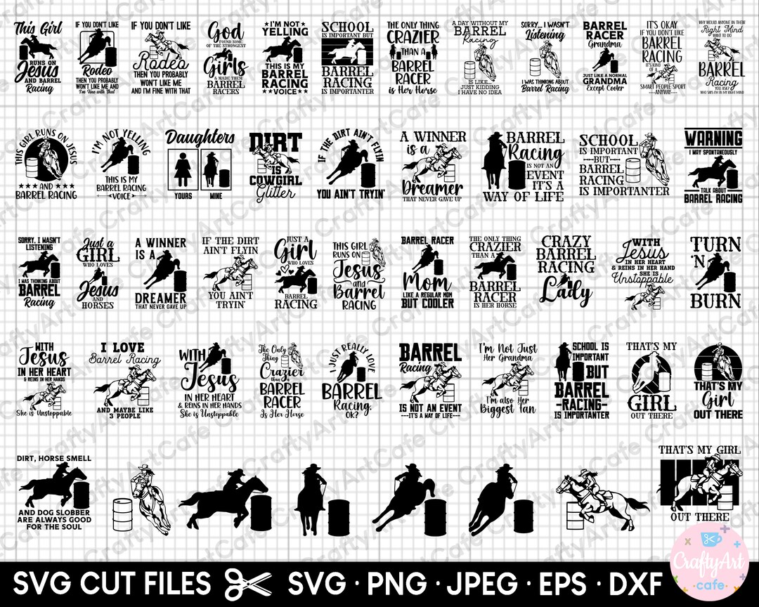 Barrel Racing Svg Png Bundle Cricut Commercial Use Barrel Racer Svg Png ...