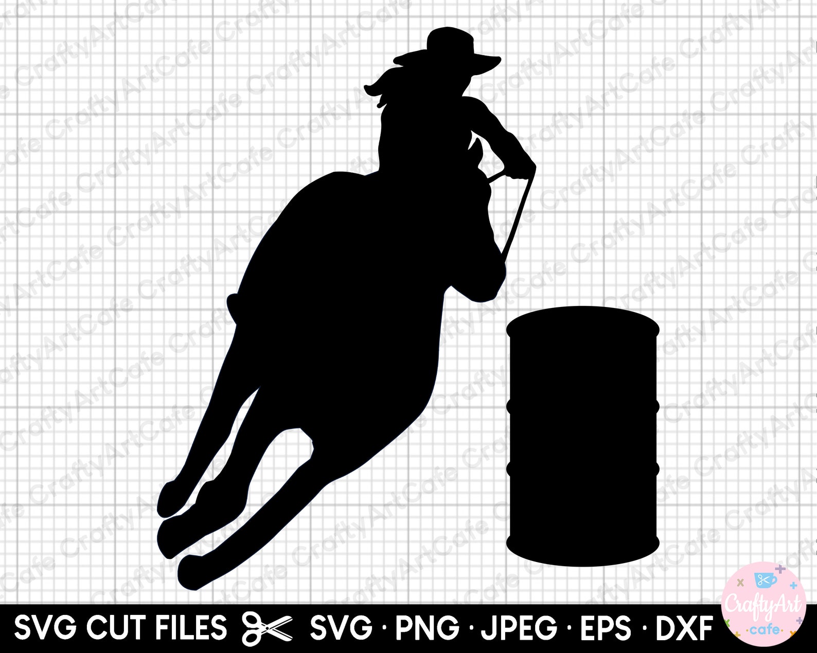 Barrel Racing Silhouette Barrel Racer Silhouette Barrel Racing Clipart ...