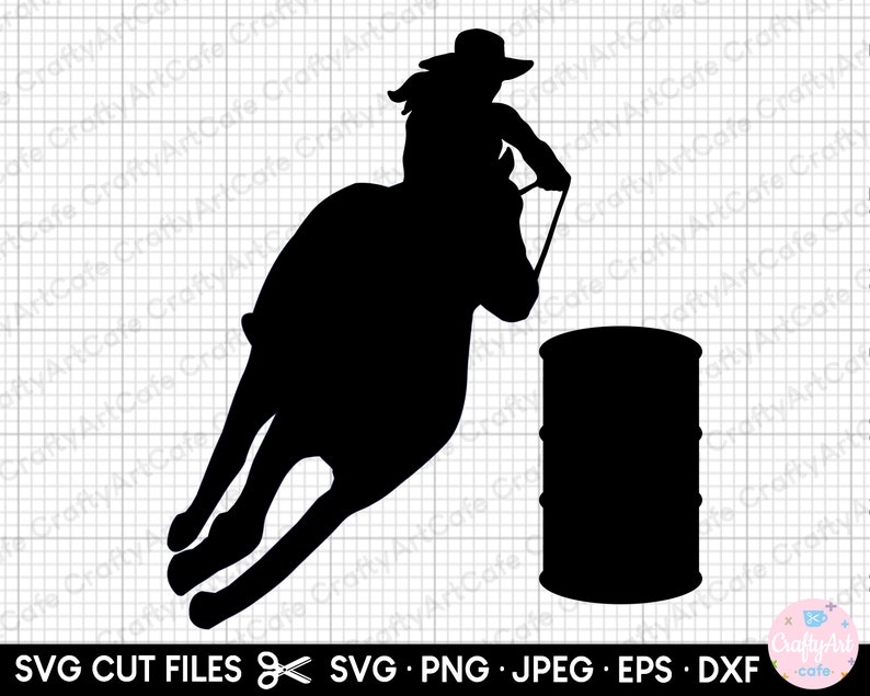 Barrel Racing Silhouette Barrel Racer Silhouette Barrel Racing Clipart ...