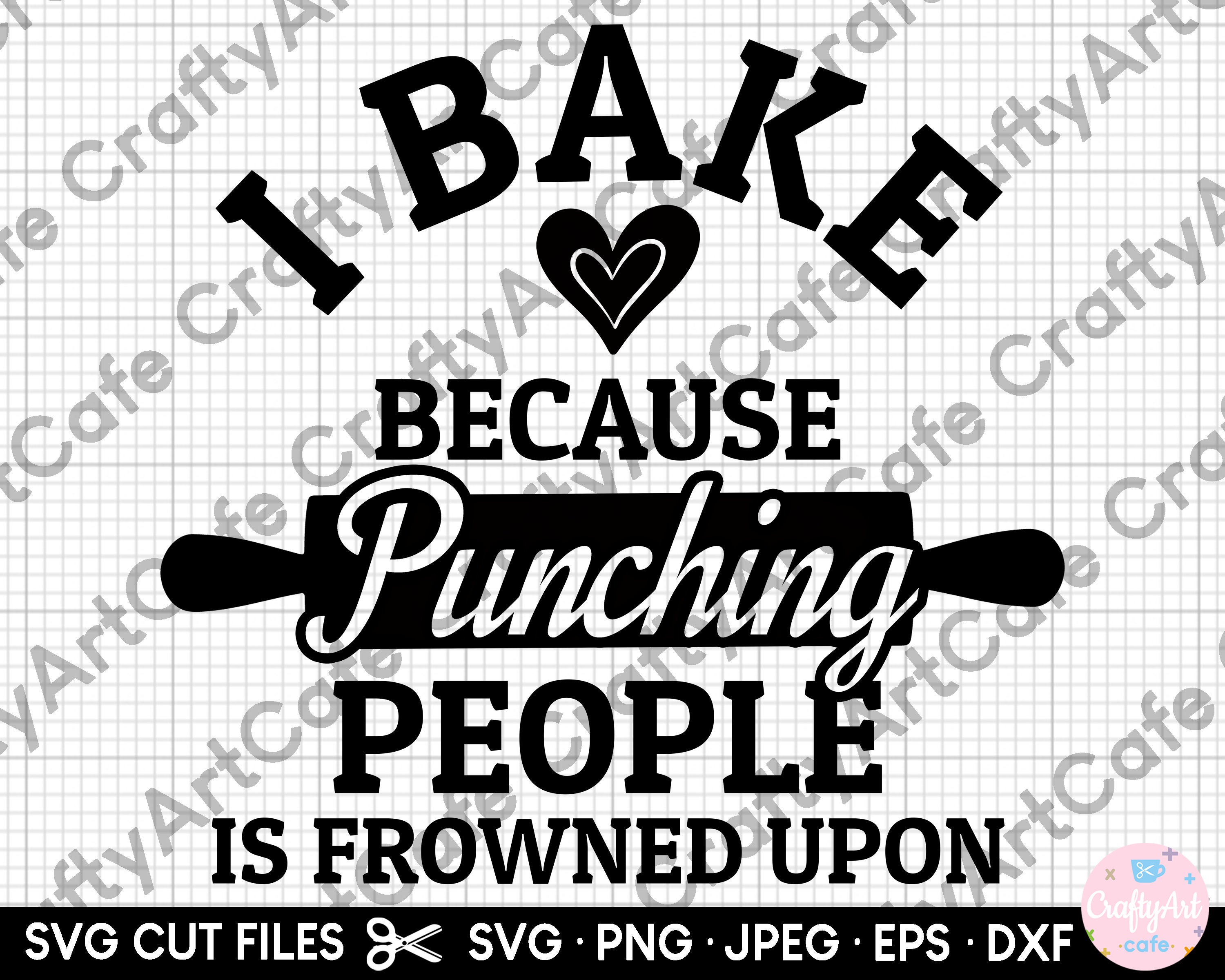 Baker Svg Baking Svg I Bake Because Puncing People is Frowned - Etsy ...