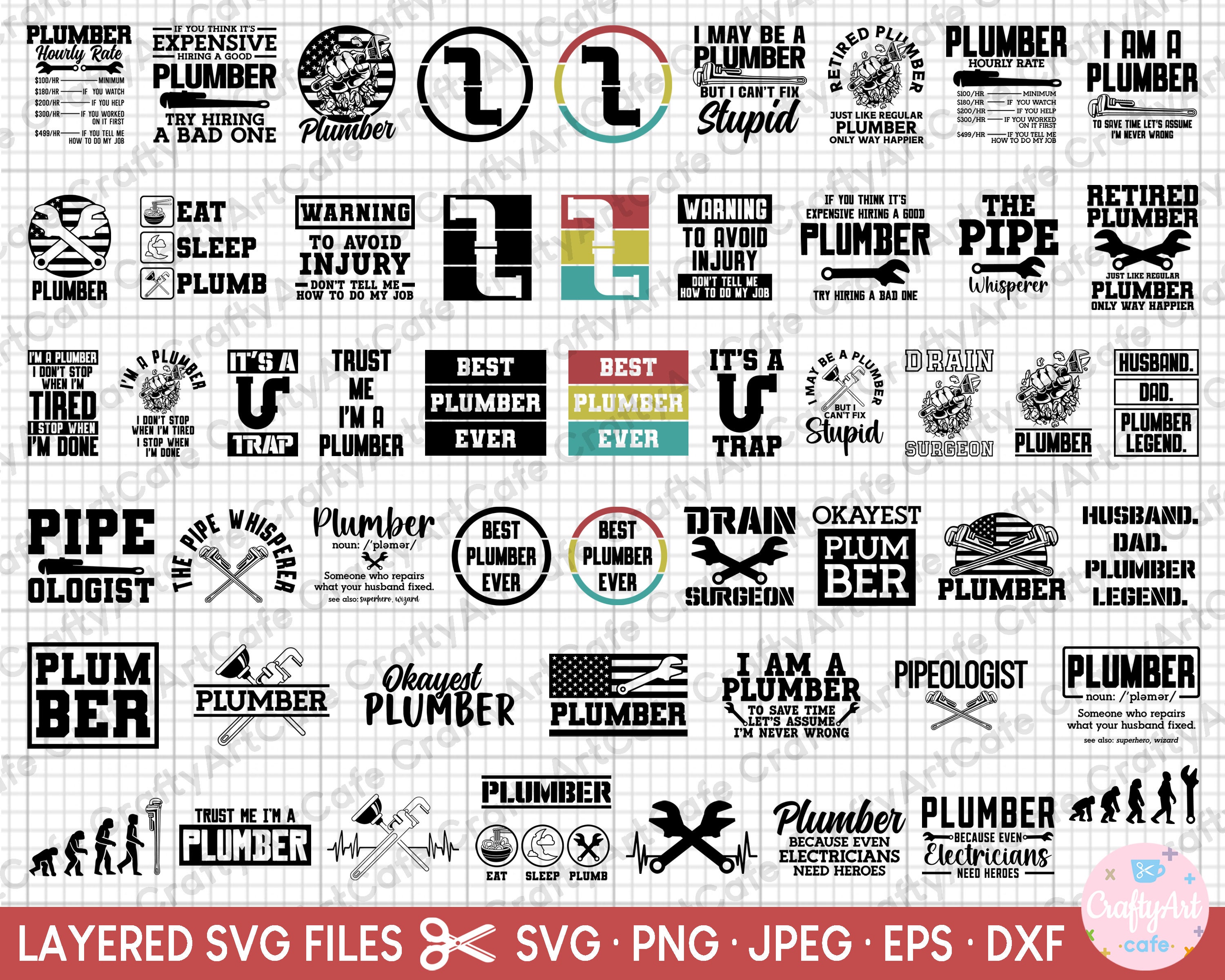 Plumber Svg Bundle Cricut Plumber Png Bundle Plumber Shirt Design Bunde ...