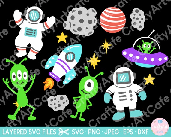 Space Bundle Svg for Cricut Astronaut Svg Ufo Svg Alien Svg | Etsy