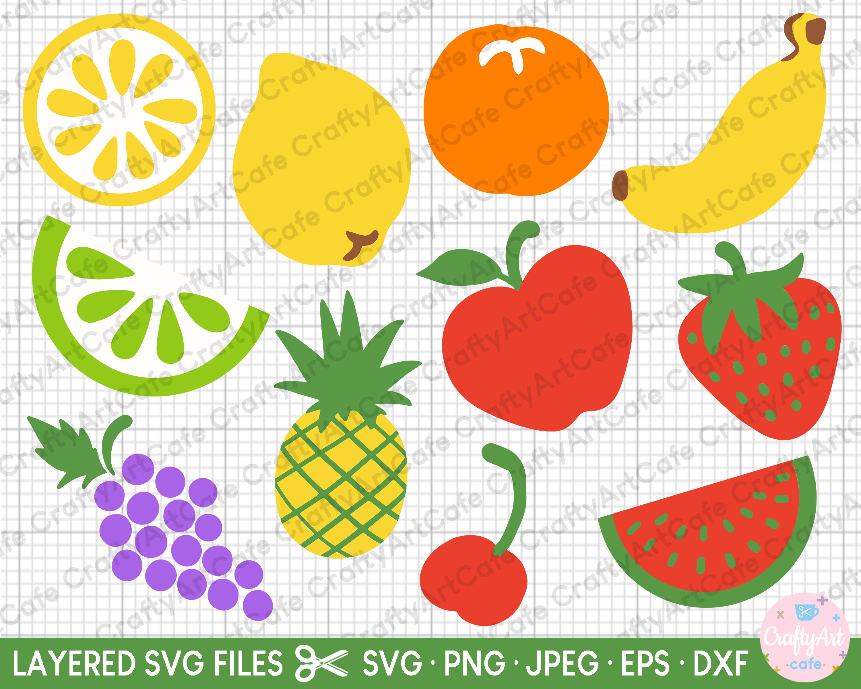 Fruits Svg Bundle Cricut Fruit Clipart Bundle Lemon Svg Lime - Etsy India