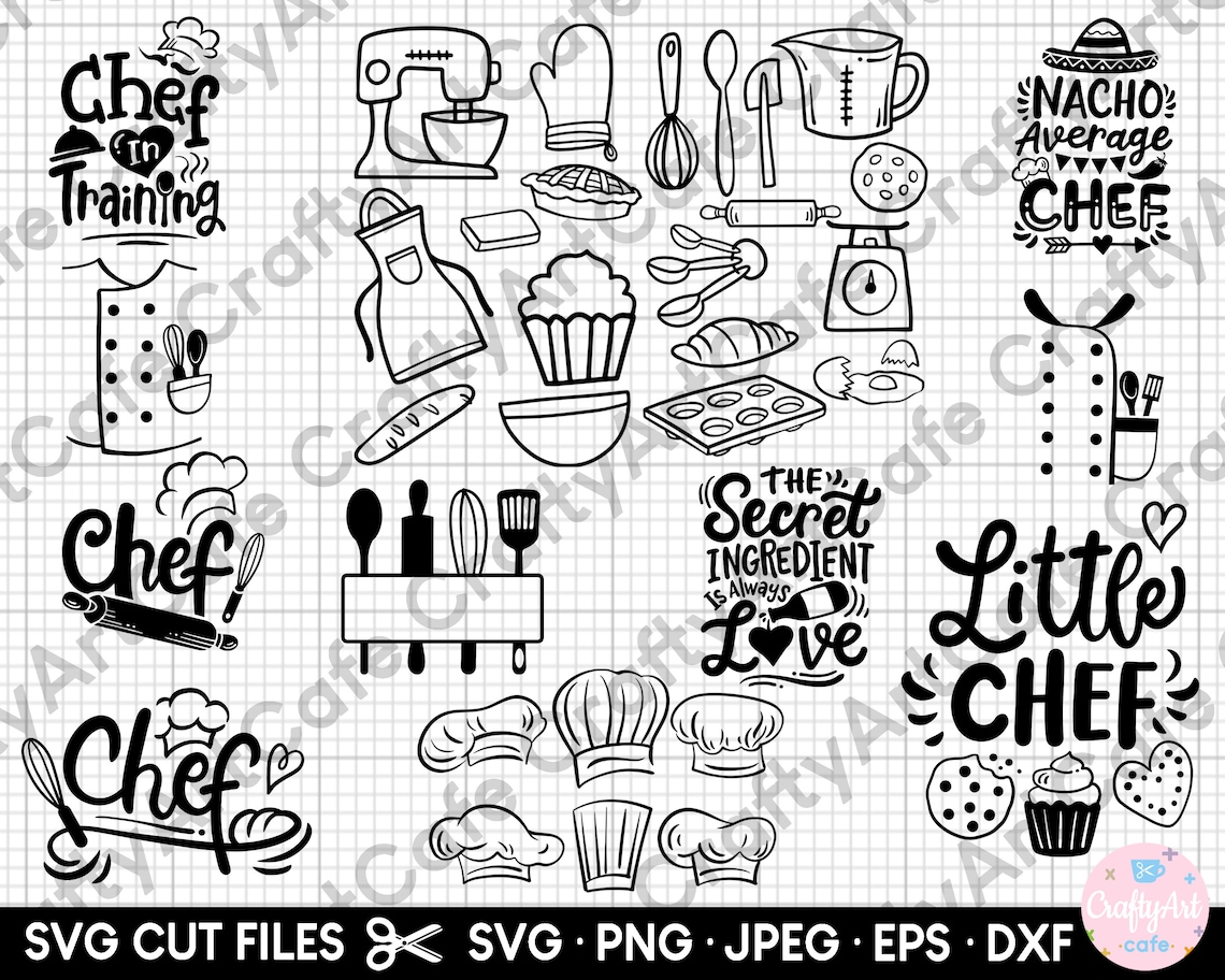 Chef Svg Bundle for Cricut Baking Svg Bundle for Cricut Chef - Etsy