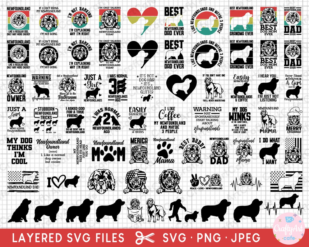 Newfoundland Svg Bundle Cricut Free Commercial Use Newfoundland Png ...
