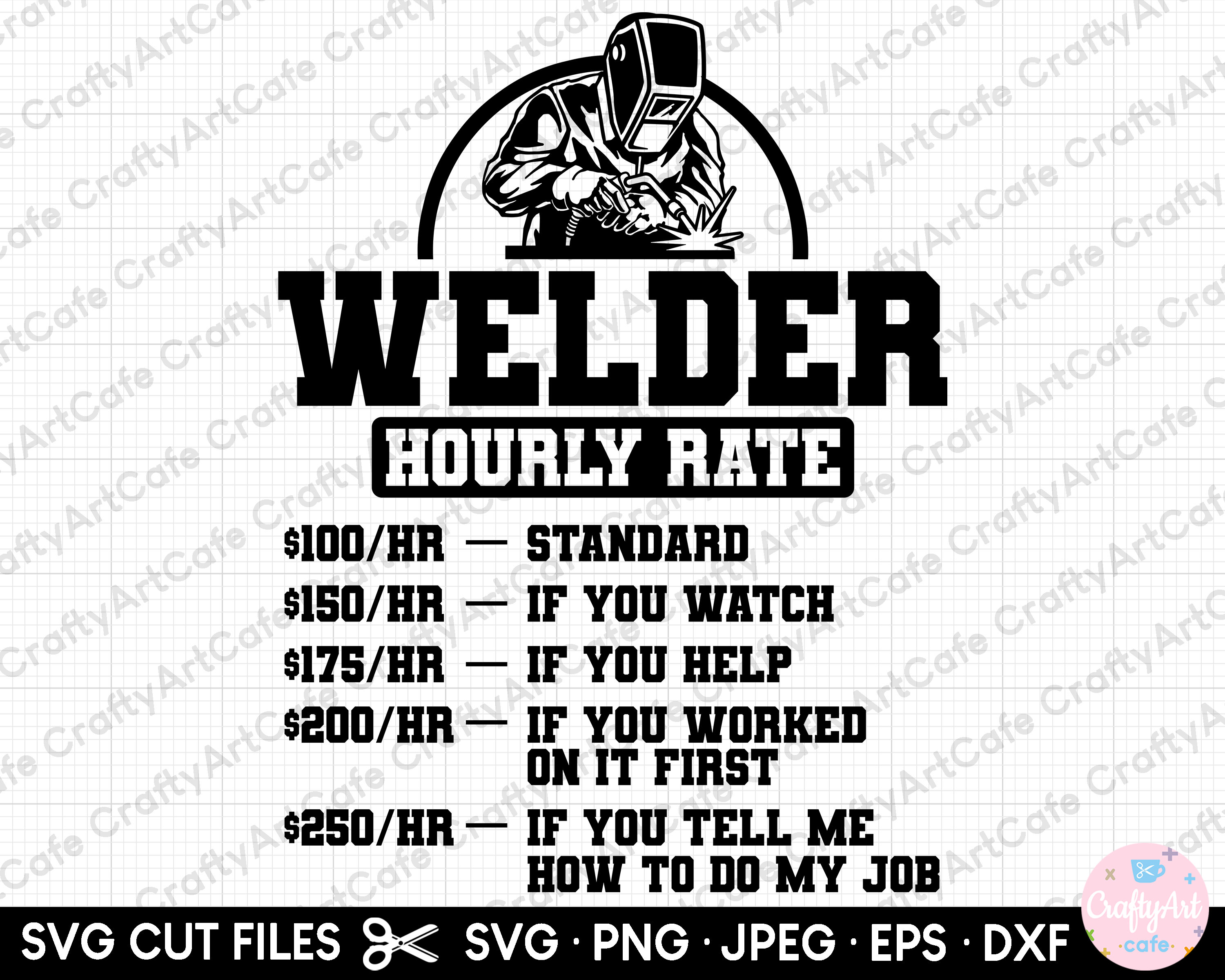 Welder Svg Welding Svg Welder Hourly Rate - Etsy Canada