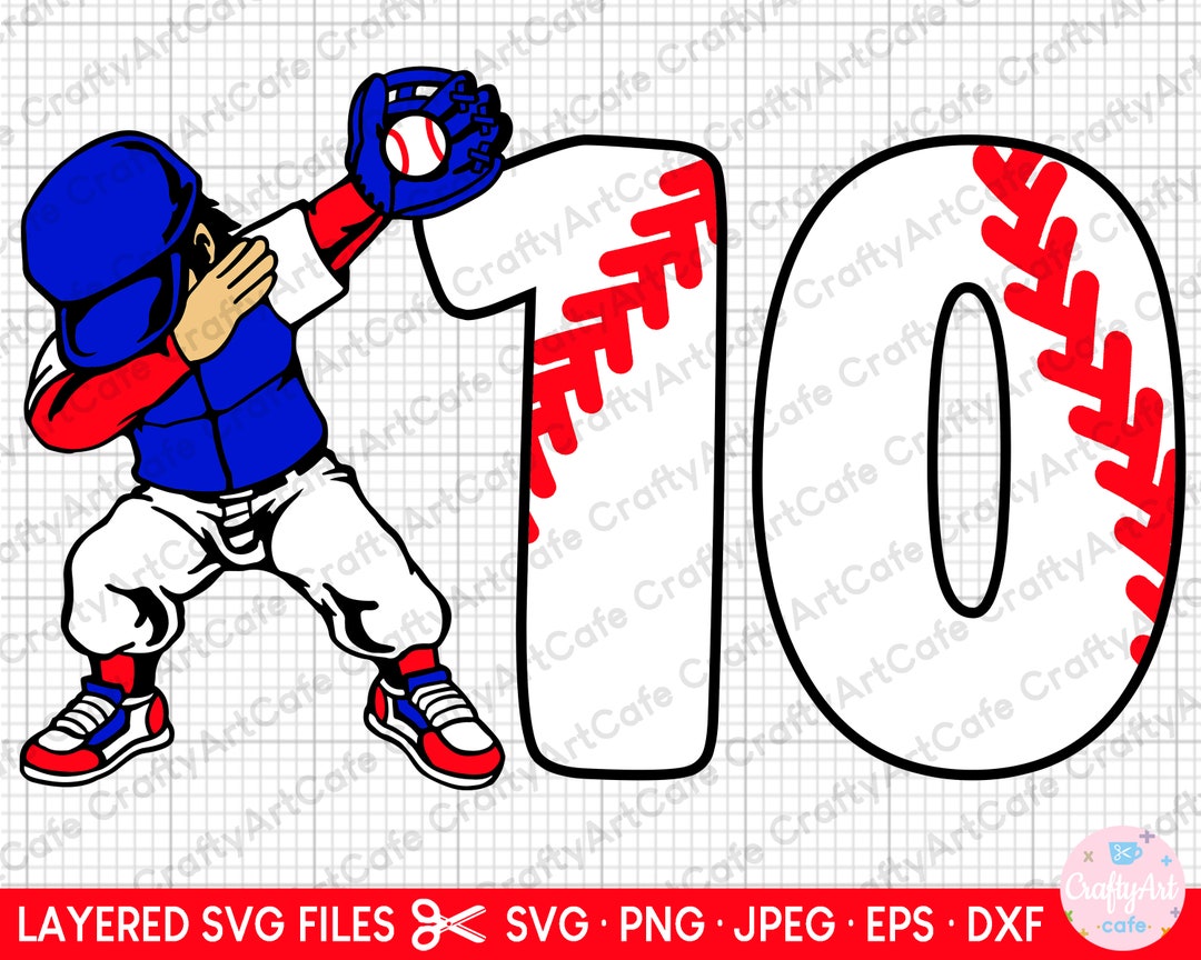 10th Birthday Boy Baseball Player Svg Png - Etsy