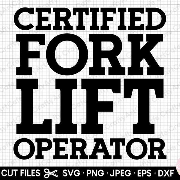 Certified Forklift Operator Svg - Etsy