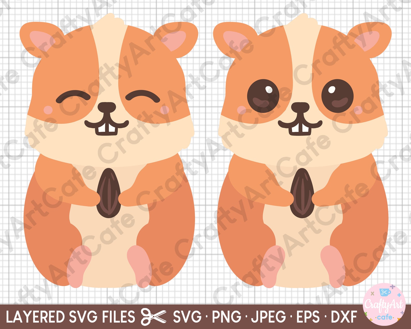Hamster Svg, Baby Hamster Svg, Cute Hamster Svg, Hamster With Nut ...