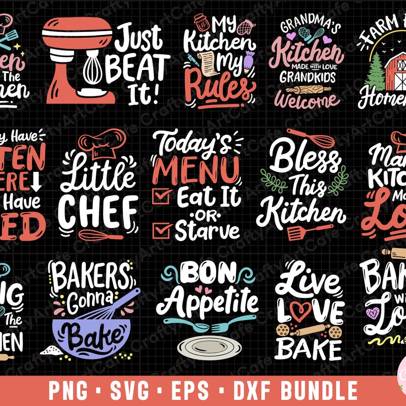 Cooking Svg Dxf Eps - Etsy