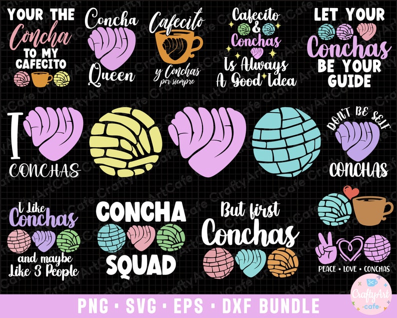 Concha Png Concha Svg Concha Png Bundle Sublimination Commercial Use ...