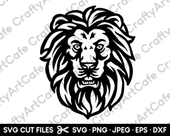 Lion Head SVG Angry Lion SVG PNG Silhouette Clip Art - Etsy