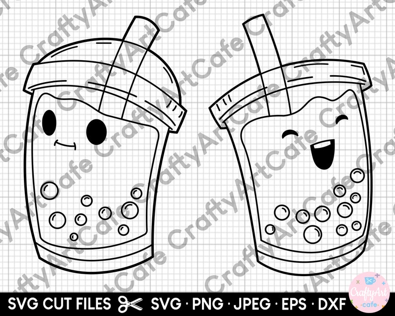 Boba Tea Svg Bubble Tea Svg for Cricut Cut File Eps Jpg Png Dxf - Etsy