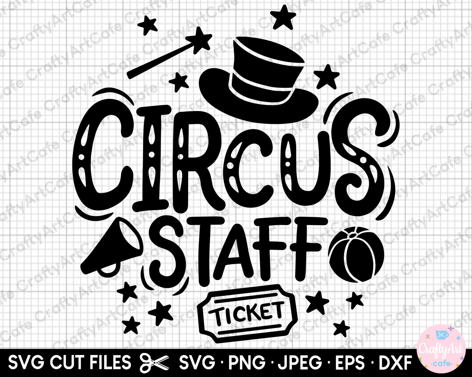 Circus Staff Svg - Etsy