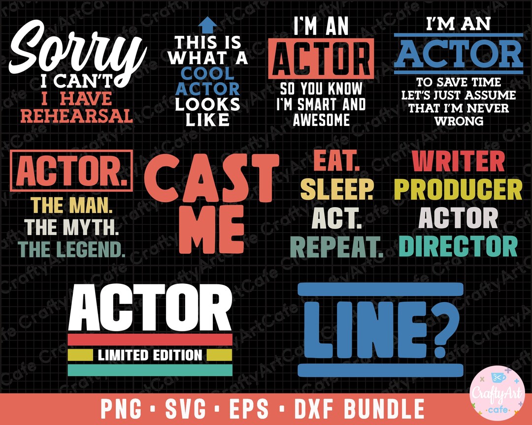 Actor Png Actor Svg Actor Png Bundle Sublimination Commercial Use Actor ...