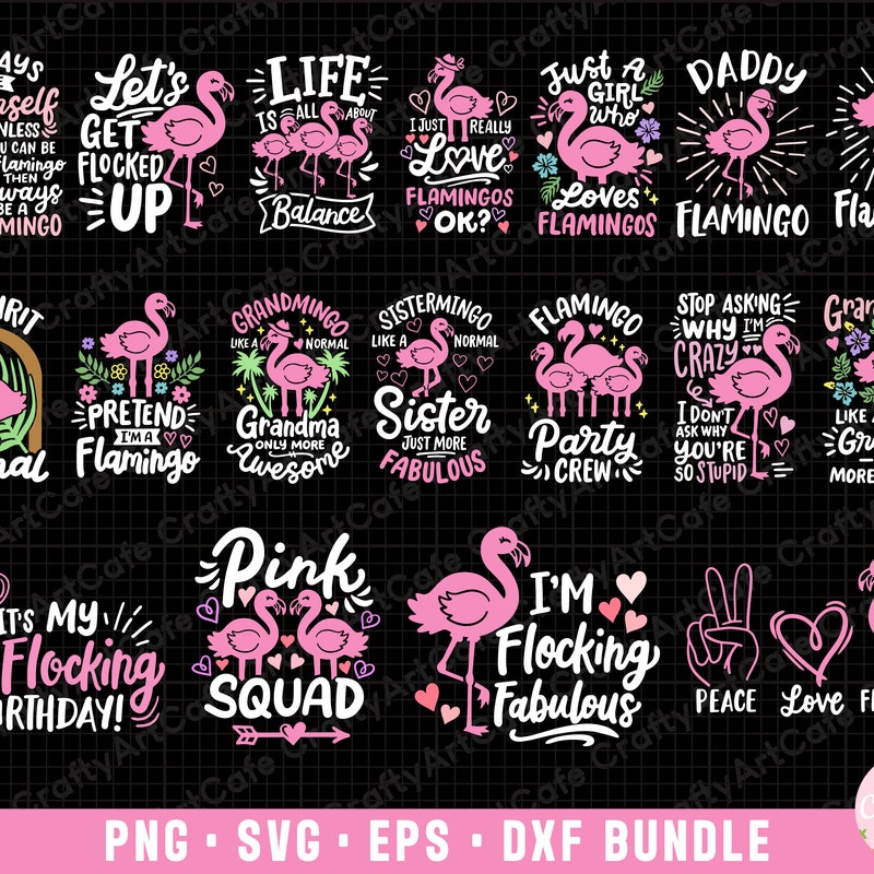 Flamingo Birthday Svg - Etsy