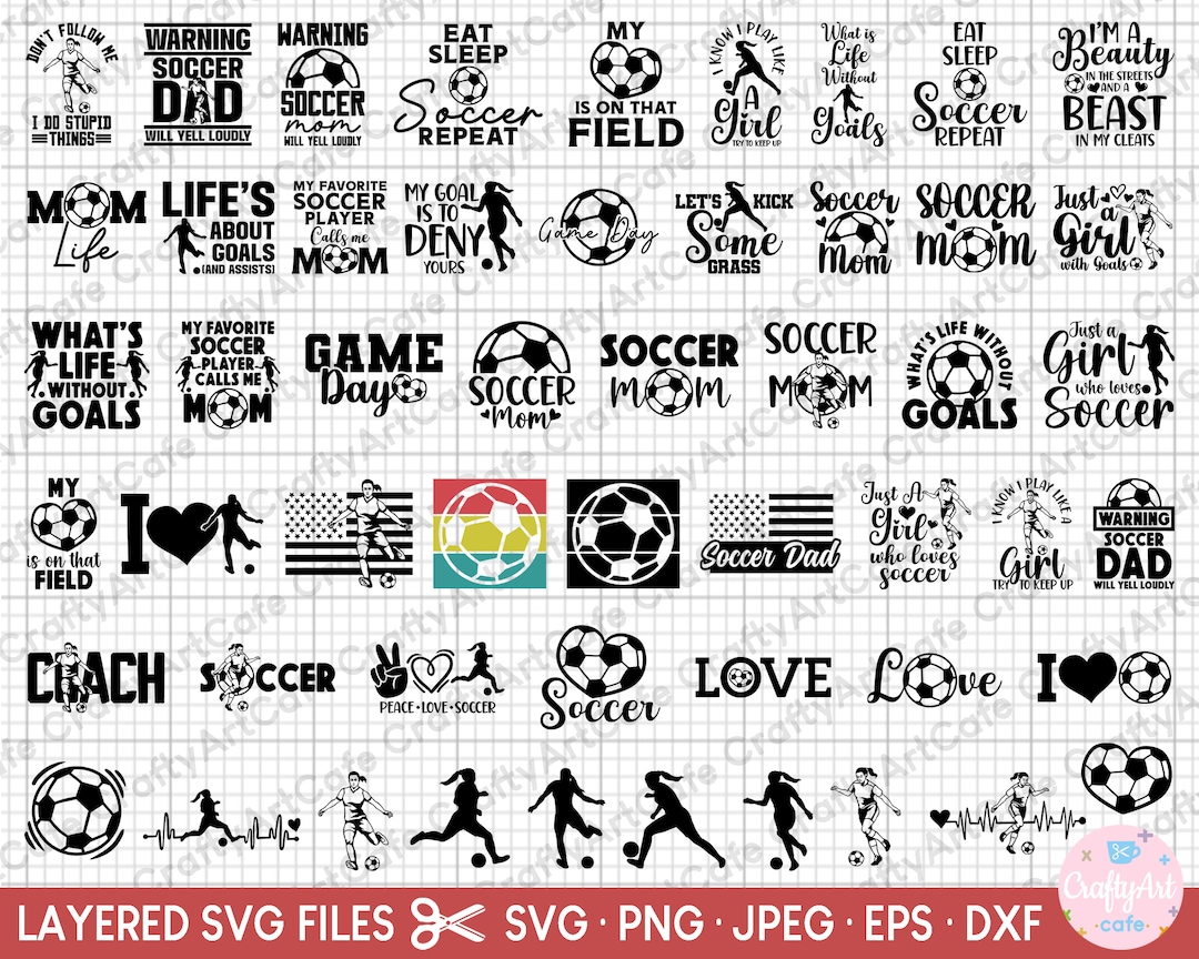 Soccer Girl Svg Bundle Soccer Girl Png Bundle Female Soccer Player Svg ...