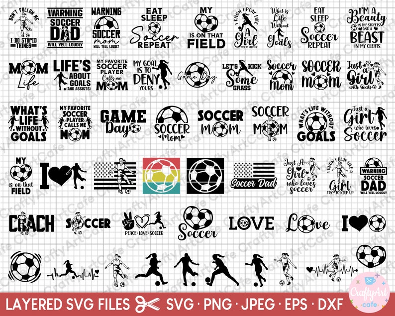 Soccer Girl Svg Bundle Soccer Girl Png Bundle Female Soccer Player Svg ...