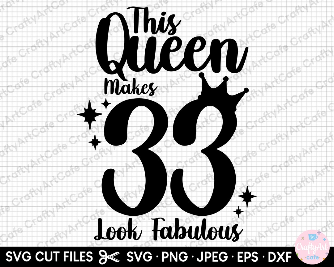 33rd Birthday Svg 33 Years Old Svg 33rd Birthday Png - Etsy