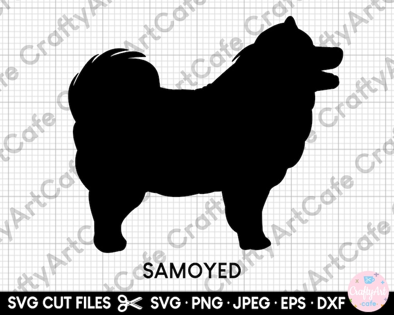 Samoyed Silhouette Svg Cut File - Etsy
